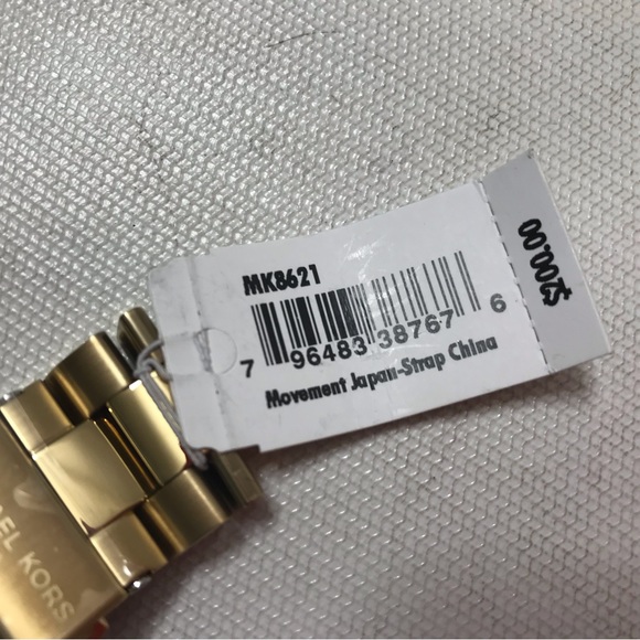 Michael Kors | Accessories | Michael Kors Slim Runway Mk862 Mens Gold ...